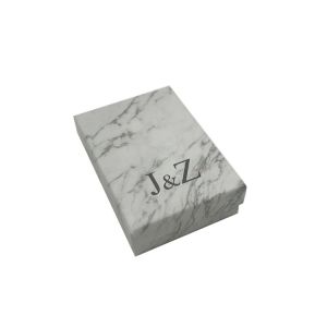 Quality Luxury Cardboard White Marble Lid Rigid Cosmetic Box Packaging With Foam for sale