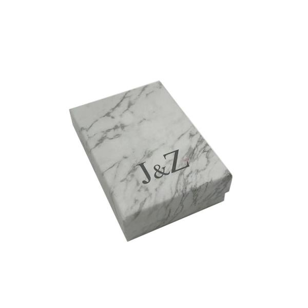 Quality Luxury Cardboard White Marble Lid Rigid Cosmetic Box Packaging With Foam for sale