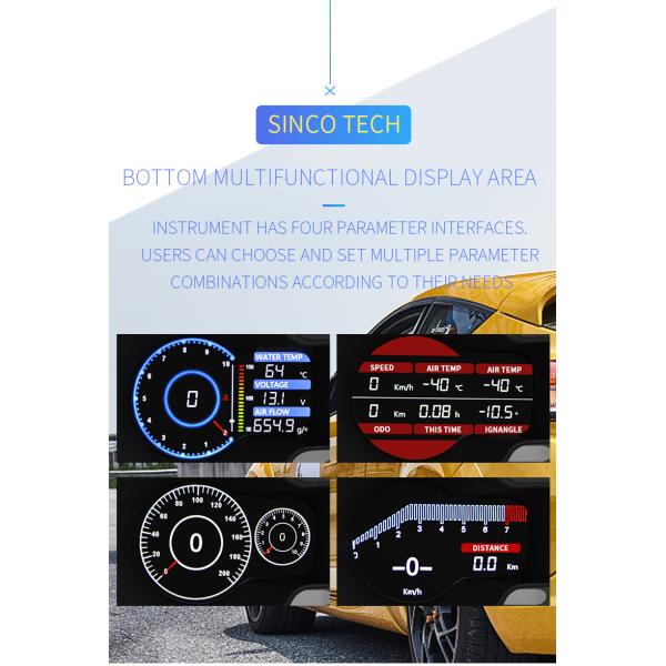 Quality DO916 Sensor Sinco Tech Dash Speed 2.5 Inch Digital Exhaust Temp Gauge for sale