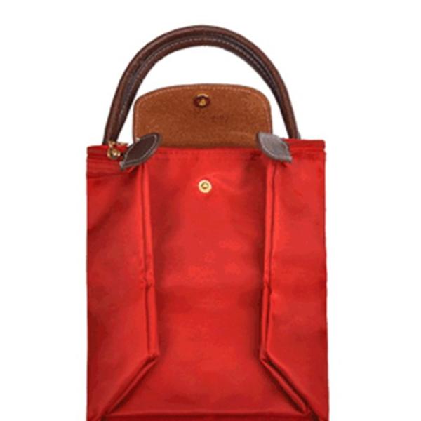 Quality Fashion Foldable Ladies Tote Bags Red Polyester Handbags Promotional for sale