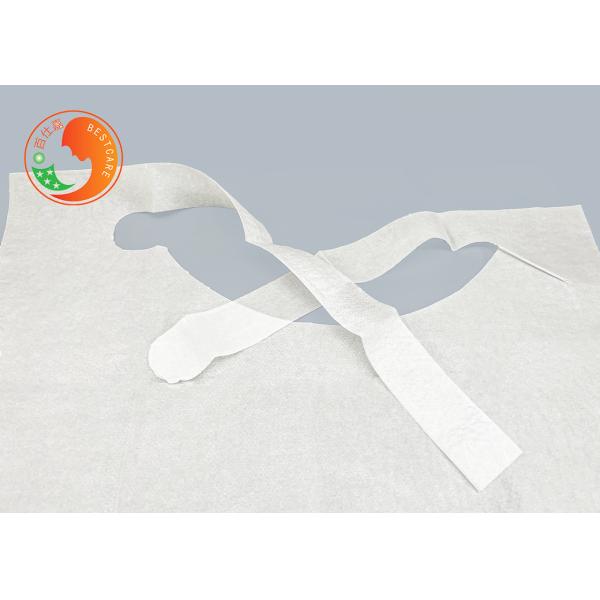 Quality Disposable Paper Bibs For Adults Single Use Sanitary Portable Adjustable Neck for sale