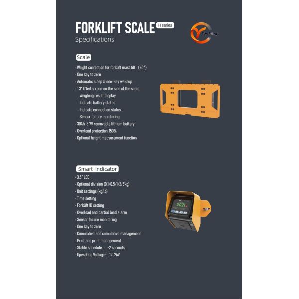 Quality YanMing H Series Forklift Scale - High Precision Weighing with Tilt Correction & for sale