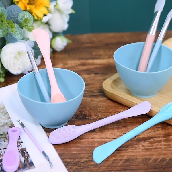 Quality Makeup Tools Set Facial Mixing With Spatula Applicator Silicone Mask Bowl for sale