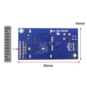 Quality CA-255 LED Backlight Driver Board PWM Pulse Width Adjustment 10.8-28v for sale