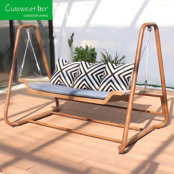 Quality Outdoor Patio Swing Chair Leisure Hotel Double Patented Garden Waterproof Rattan Size 7*1.4mm for Home Office for sale