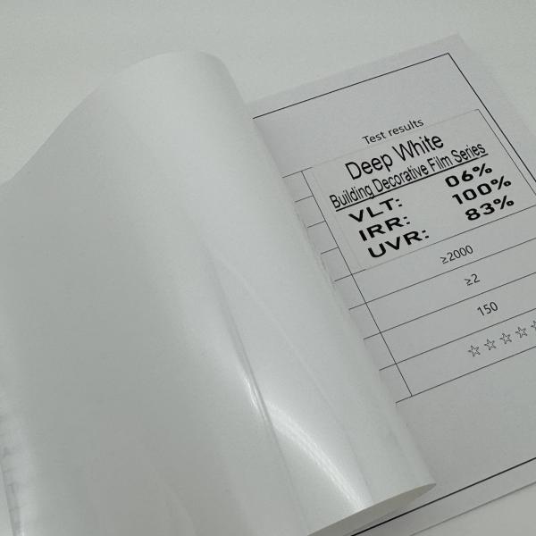 Quality Deep White Window Film 99.9% UVR 2 Mil Thickness for sale