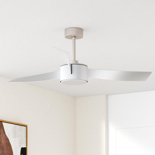 Quality 52 Inch Fashionable Silver Ceiling Fan Lighting With Remote Control for sale