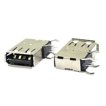 Quality ODM 500V USB Socket Connector Usb2.0 With AU 1U Contact Plating for sale