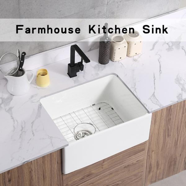 Quality 24 Inch Farmhouse Kitchen Sink Fireclay Undermount Farmhouse Sink for sale