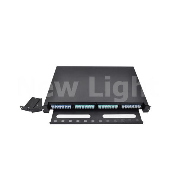 Quality 96 Core Stainless Steel 19 Inch Fiber Optic Distribution Box for FTTH Networks with MPO Cassette for sale