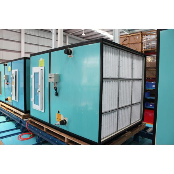 Quality Double Skin 1/2 Rows Heating Coil 7-1300kw Custom Air Handling Units Ith 30/50 Mm Insulation for sale
