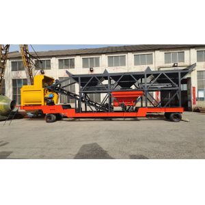 Quality YHZS100 Forced Mobile Two Silo Speed Mobile Mixing Plant 100m3/H Productivity for sale
