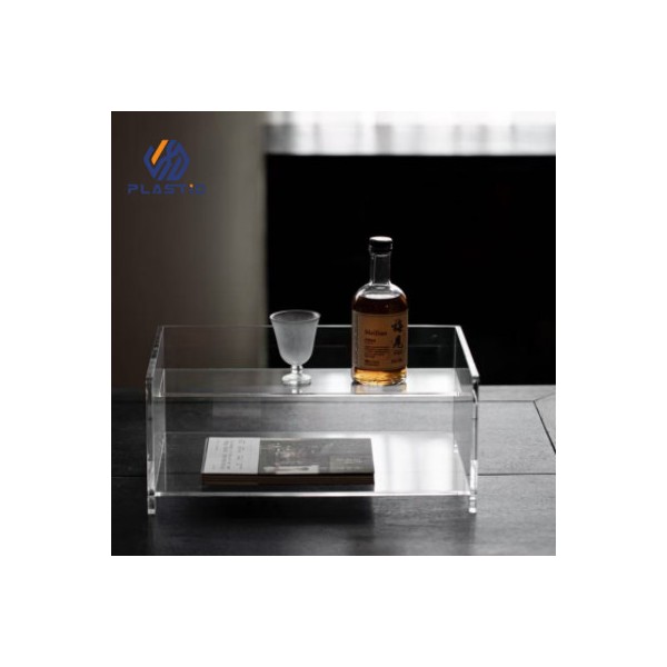 Quality Custom Thickness Rectangular Acrylic Storage Box Clear Makeup Organizer for sale