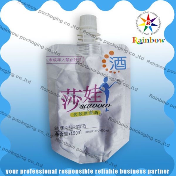 Quality Aluminum Foil Spout Pouch Packaging , Soybean Bag for sale