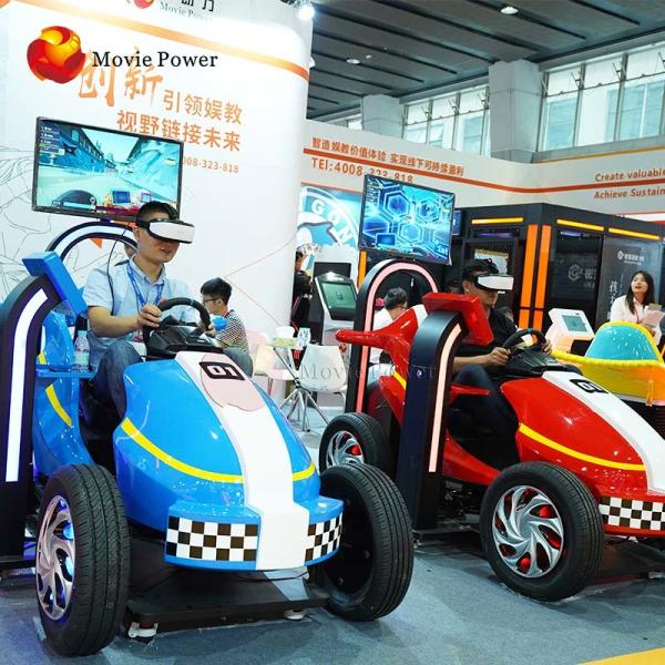 Quality Indoor Arcade Racing Car Virtual Reality Simulator With 3 Screen 4KW for sale