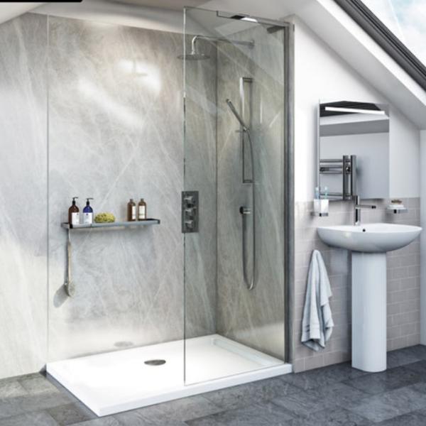 Quality Walk In Fixed Glass Shower Screen 6mm 8mm Tempered Customized Size for sale