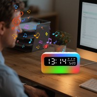 Quality 5V Voltage Multi level Dimming Bluetooth Speaker Smart Alarm Clock Bedroom for sale