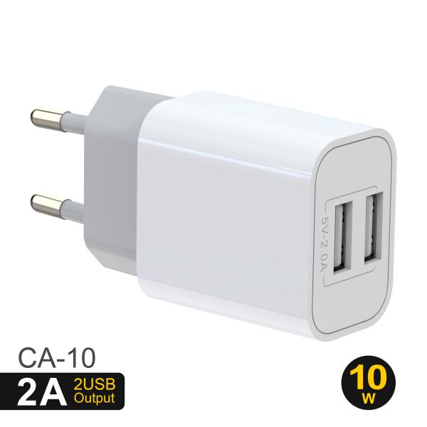 Quality PC Fireproof European USB Wall Charger 100VAC Travel Power Adapter for sale