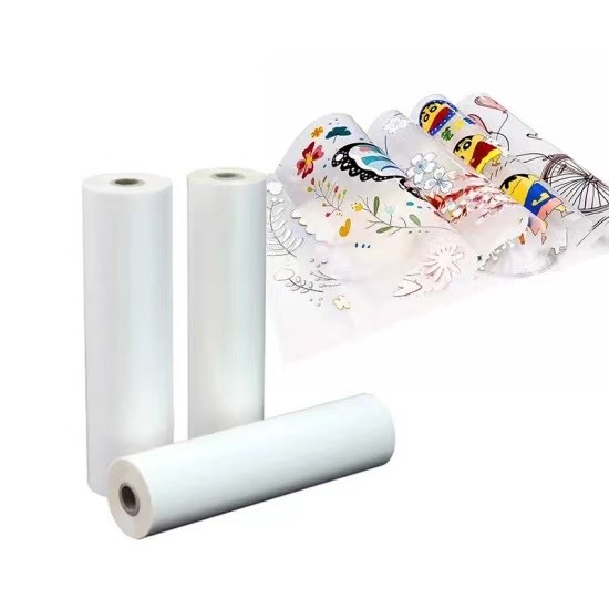 Quality 75mic  matte White ink printing DTF pet film  hot peel 30cm 60cm direct to film for garment printing for sale
