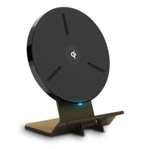 Quality Sky Wheel 2 Coils Fast Qi Aluminium Wireless Charging Stand 15W With Led for sale