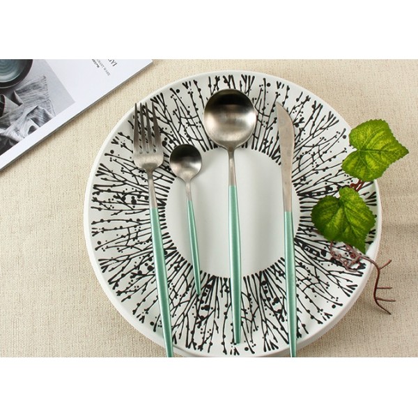 Quality Electroplated 304 Stainless Steel Flatware Set 4pcs for sale