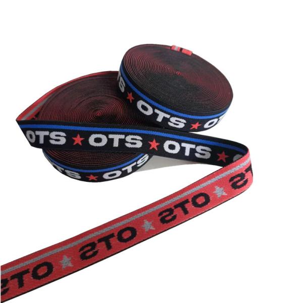 Quality High Tenacity Jacquard Elastic Webbing 2cm-6cm Nylon Elastic Black for sale
