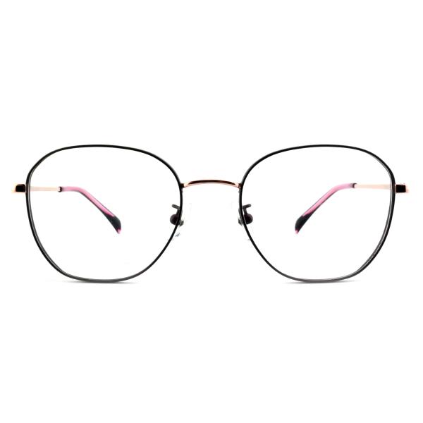 Quality FM2590 Executive Optical Metal Frame Full Rim Round Customized Eyewear for sale