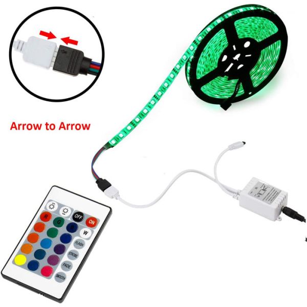 Quality 16 Million Color Led Light Strip Controller 5-24v With Ir 24 Key Remote Control for sale