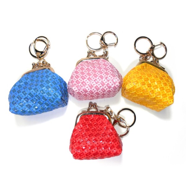 Quality ODM Mini Purse Keychain , No Zipper Small Bag Keychain For Coin Holder for sale