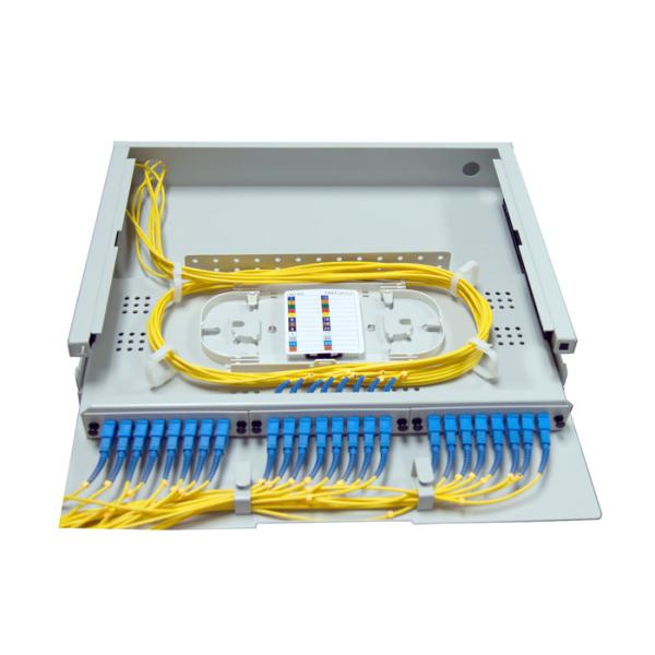 Quality 1.4U SC LC Rack Fiber Patch Panel 24 48 Port Top Transparent Cover For Easy Observation for sale