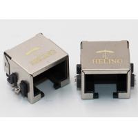 Quality Brass Shielded SMT Low Profile RJ45 , Tab Down 8P8C Ethernet Connector RJ45 for sale