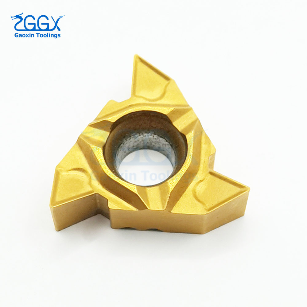 Quality Golden Cemented Carbide Threading Inserts Lathe Cutting 22.01NL-5.00GM for sale