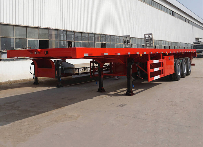 Reliable Tri-Axle Container Flatbed Semi-Trailers for Long-Distance Hauling