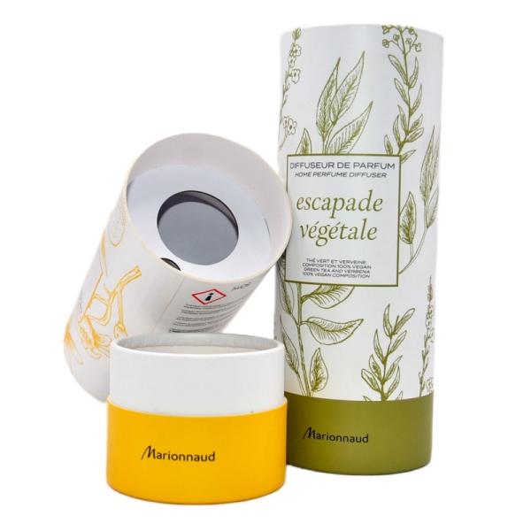 Quality Custom Printed Perfume Cylinder Tube Box Aromatherapy With Paper Insert for sale