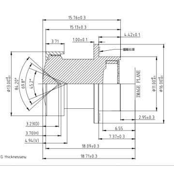 Quality 4.8 Mm EFL Camera Monitor System Lens With Sensor Size OX03F10 1920*1536 FBL/FFL for sale