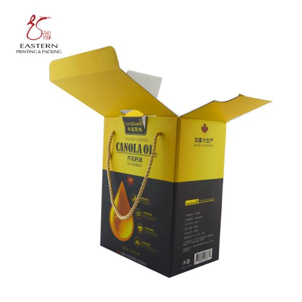 Quality Corrugated E Flute Folding Cardboard Storage Boxes For Cooking Oil Packaging for sale