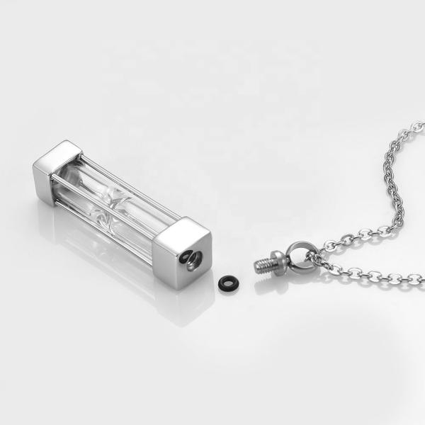 Quality Jewelry Main Material 316L Stainless Steel Timeless Hourglass Glass Cremation for sale