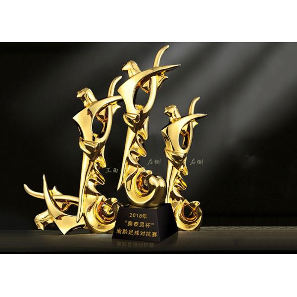 Quality Poly Resin Material Award Cups Trophies With Abstract Figure Design for sale