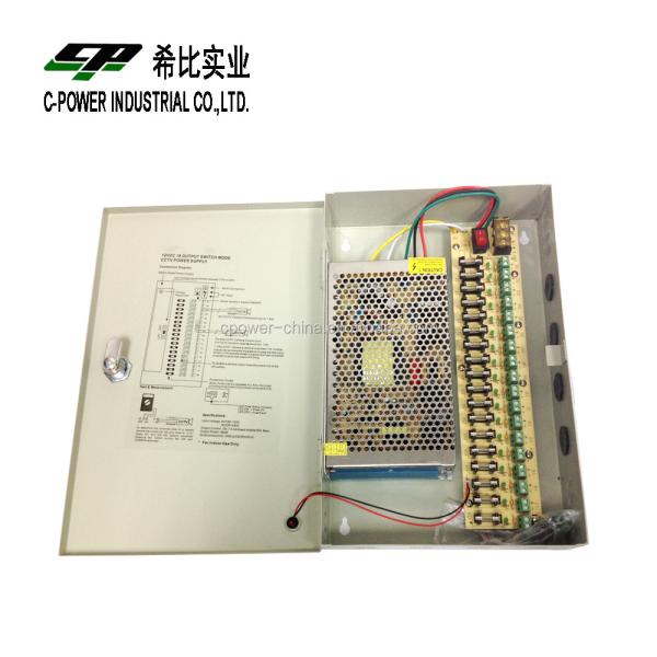 Quality 12V Output CCTV Power Supply 120W 18CH for Over-voltage Protection and CCTV for sale