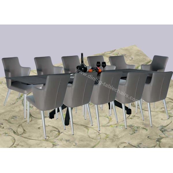 Quality 2.6 Meter Stone Look Dining Table , Rectangle Dining Table Heat Resistant for sale