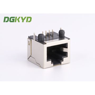Quality 1x1 Right Angle 8p8c RJ45 shielded Connector without internal transformer for sale