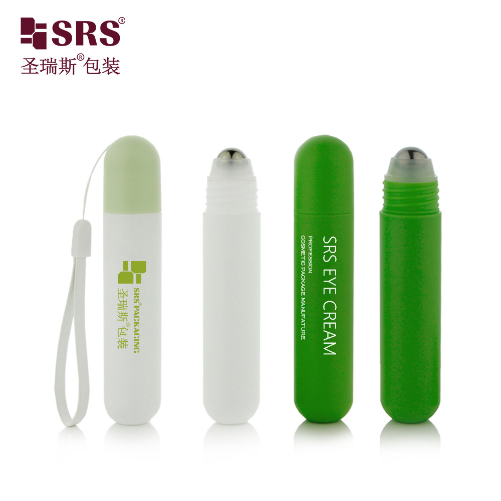 RPPG-25ML PP PCR Recycled Injection Custom Color Matte Finished Round Bottom Roller Steel Ball With Dome Cap For Liquid Gel