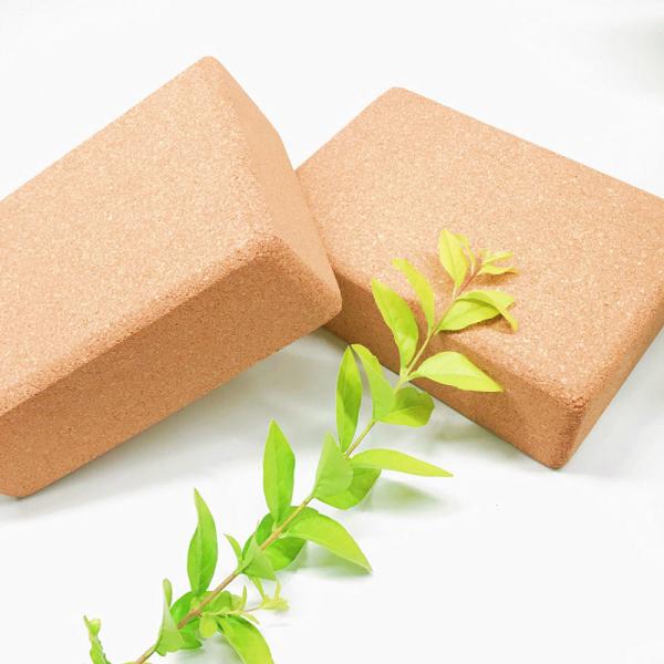 Quality 4" X 6" X 9" Large Lean Cork Yoga Block Bricks Lightweight for sale