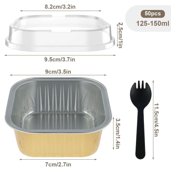 Quality OEM Service Accepted 500ml 900ml 1000ml Tin Foil Aluminum Foil Container for Kitchen for sale