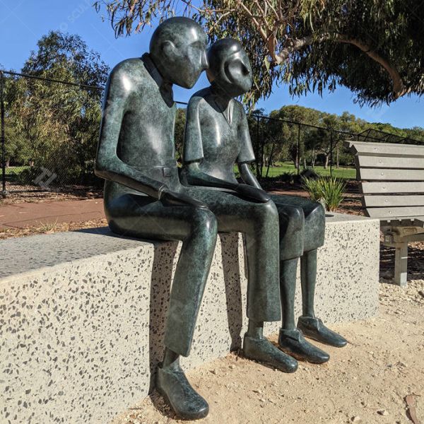 Quality Life Size Bronze Monument Together Lost Wax Casting Sculpture Monument for sale