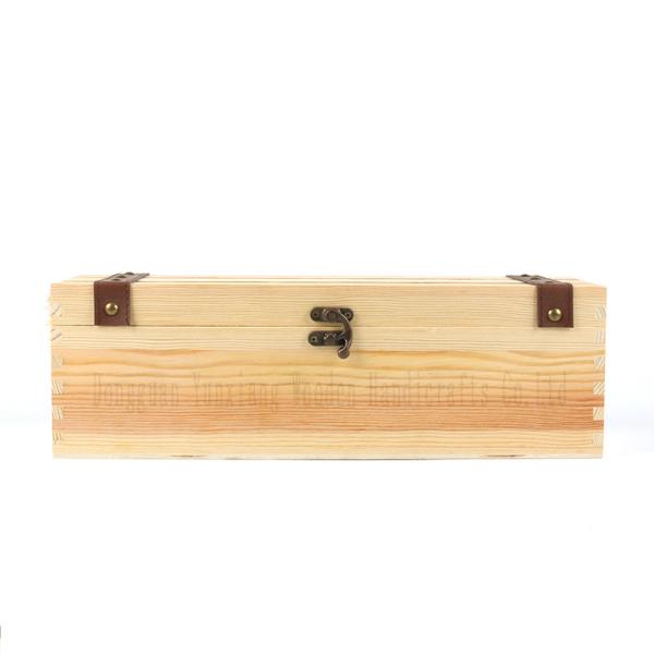 Quality Wooden Wine Gift Box – Rustic Solid Wood Case for One Bottle, Perfect for Weddings, Birthdays, Anniversaries or Holiday Gifts for sale