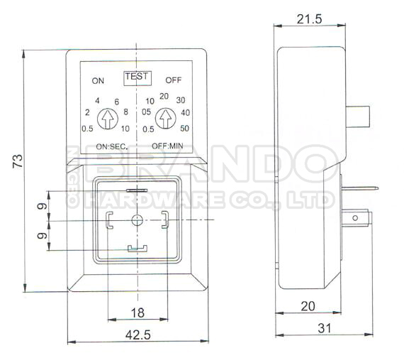 Auto Drain Solenoid Valve Digital Electronic Timer 720 Series DIN 43650A 0