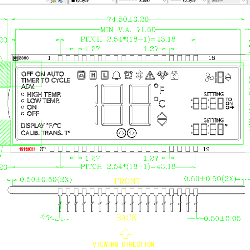 Quality Custom Vertical Alignment (VA) LCD Modules PIN Connector VA Type LCD Panel For for sale