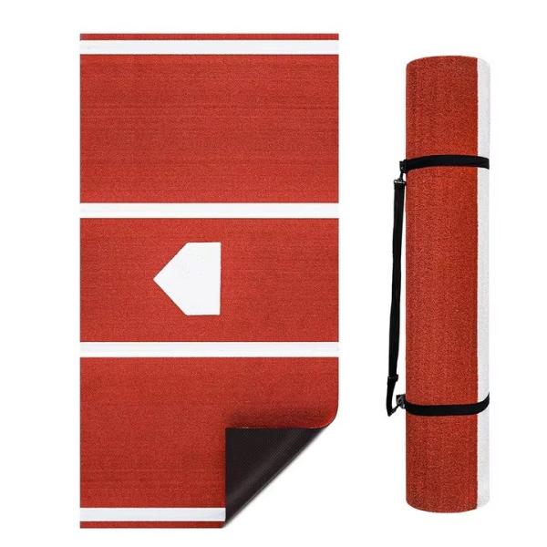 Quality Custom Portable Double PP NET PU Backing Baseball Hitting Mat for Home Plate Practice for sale