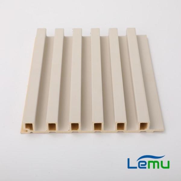 Quality Moisture Proof Slat Interiored Nano PVC Wood Effect Indoor Fluted Wall Panel for sale